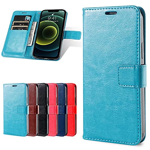 Ttianfa Cover Compatible for Sony Z5 Wallet case,3 Card Slot 【2X】 Tempered Screen Protector,Leather Card Holder Protection Shockproof Stand Magnetic Ultra Thin flip Case,Sky Blue