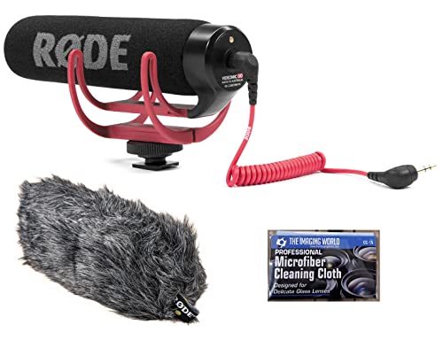 Rode VideoMic GO II On-Camera Shotgun Microphone and Deluxe Windshield Wind Cover Kit