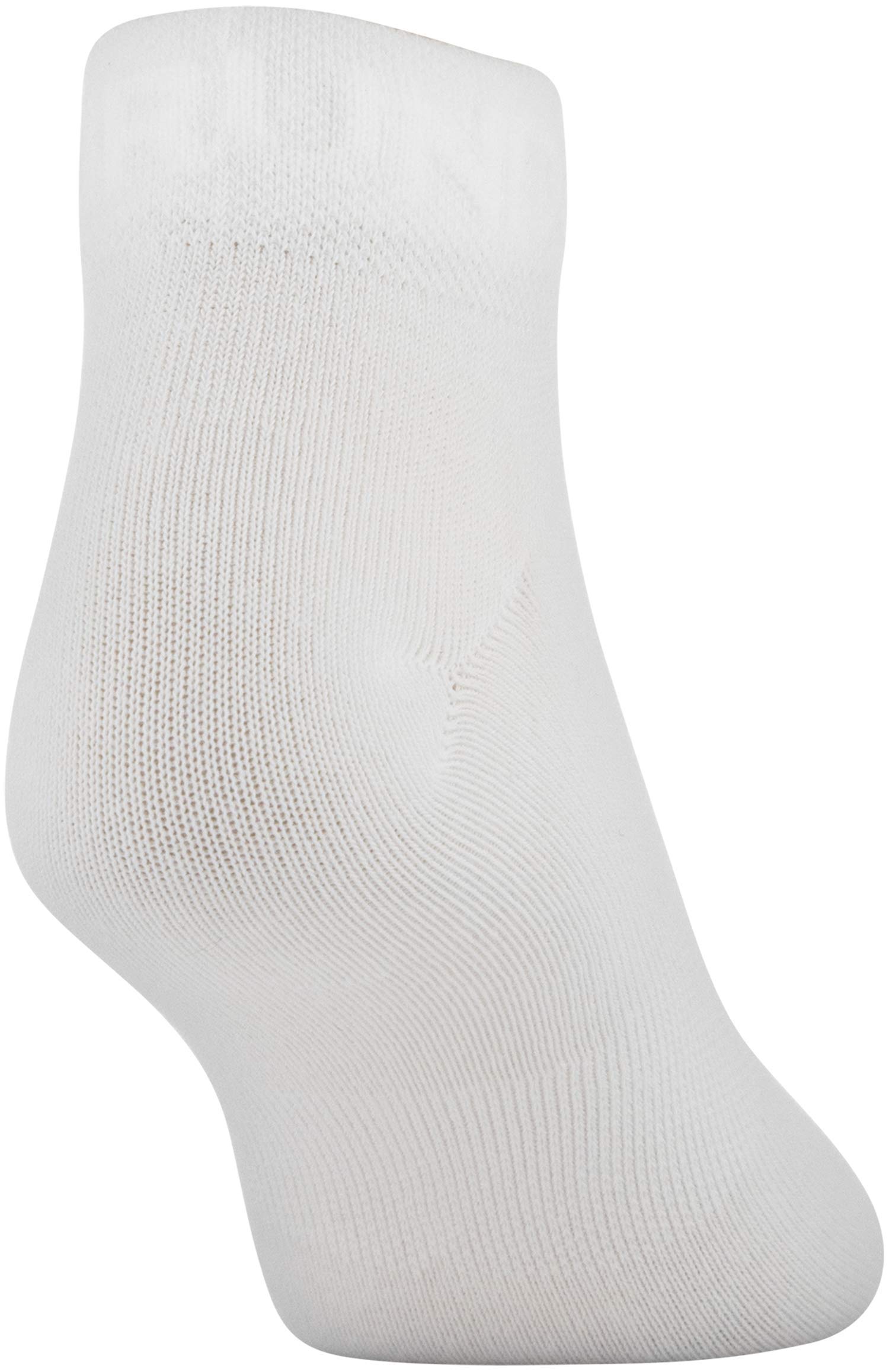 Under Armour Women's Essential Lightweight Low Cut Socks, 6-Pairs, White, Medium