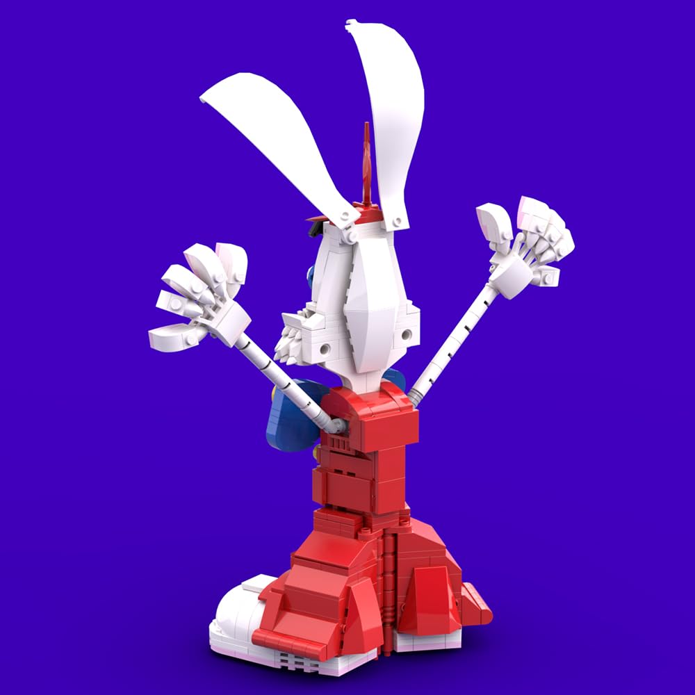 Rog Rabbit Action Figure Building Block Sets, Who Framed Character Rabbit Animal Anime Model Toys Halloween Building Bricks for Fans Kids Aged 6+ (523 Pcs)