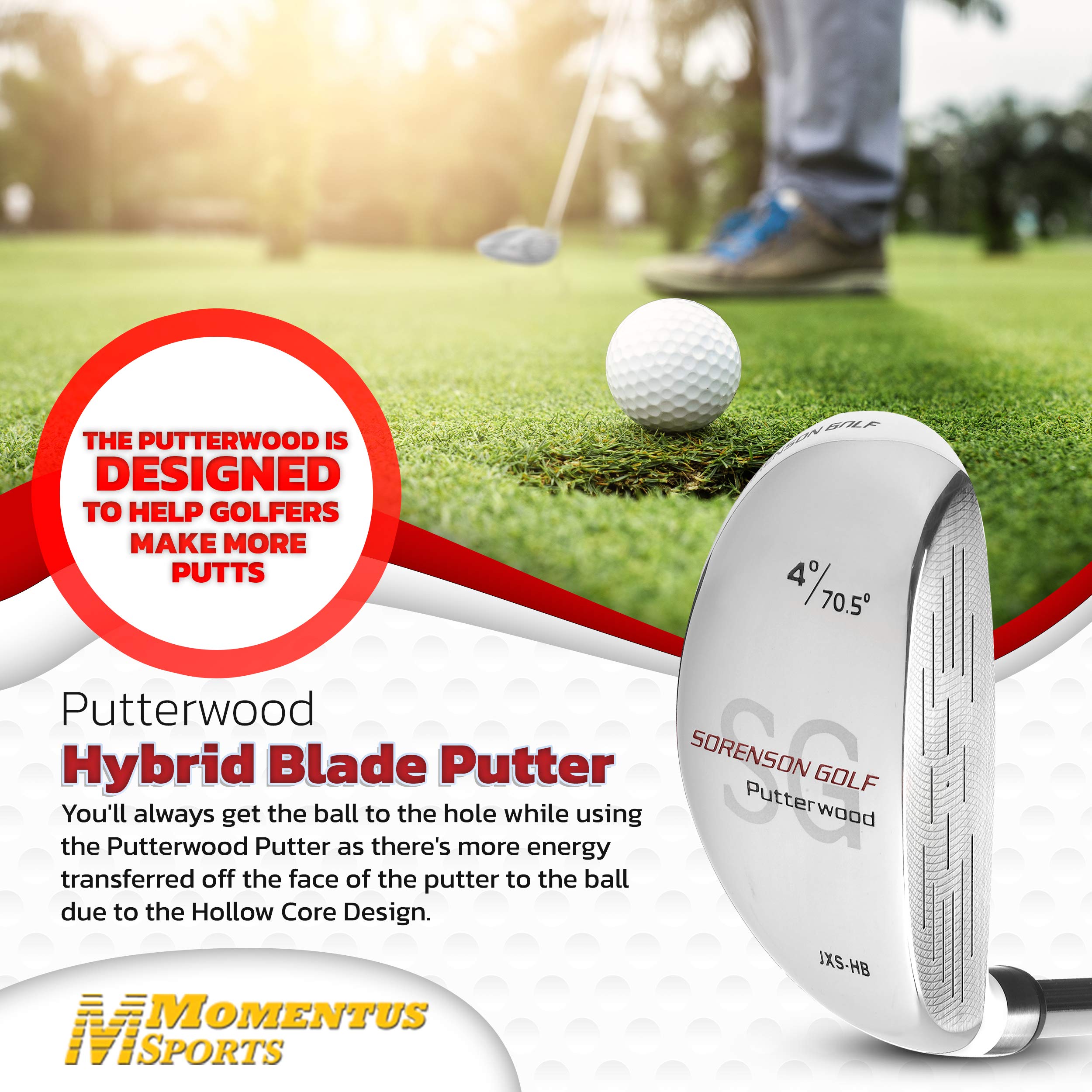 Sorenson Golf Putterwood - 35" RH Hybrid/Blade Putter