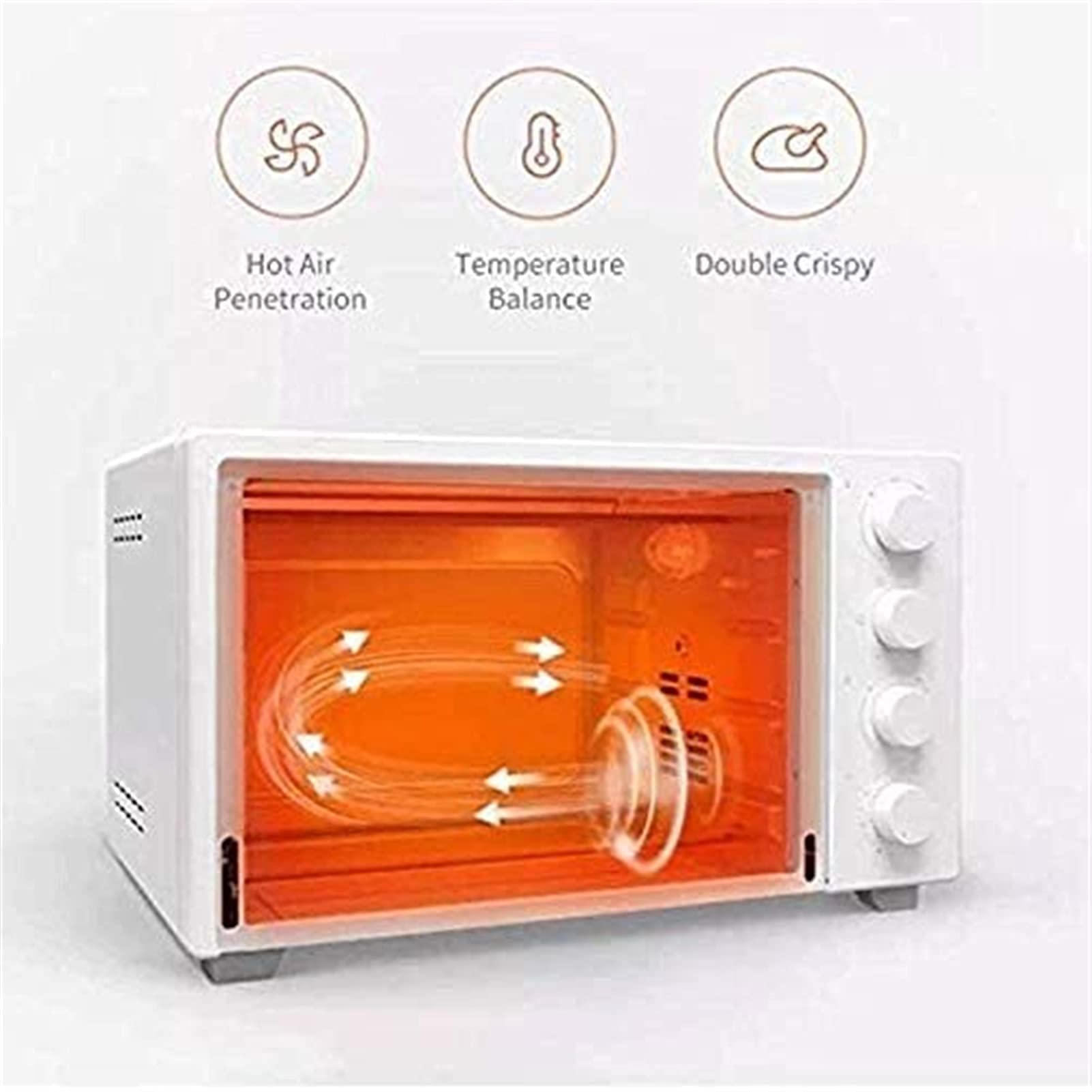 Tabletop Electric Oven 32L Household Mini Electric Oven 1600W Baking Pie Food Intelligent Baking Oven Constant Temperature