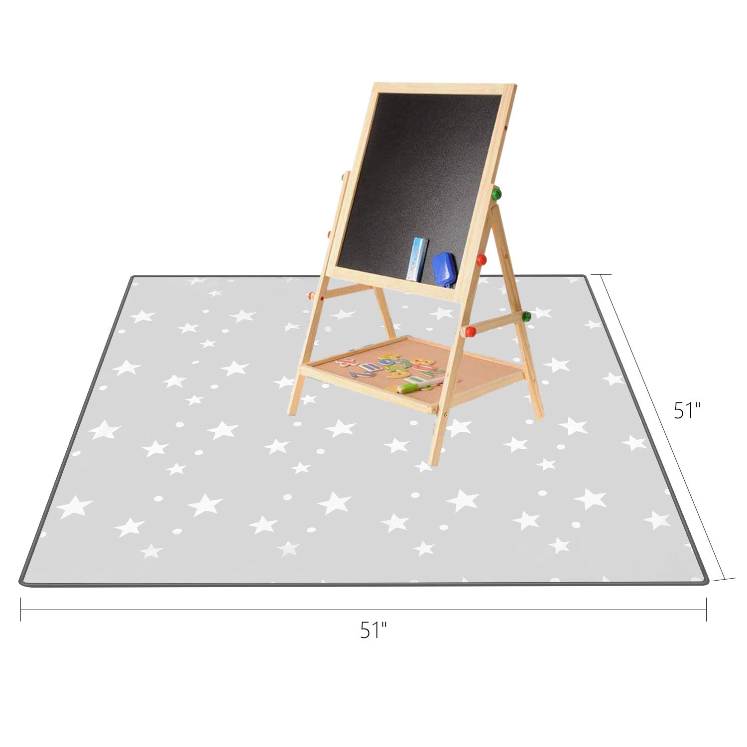 Washable Splat Mat for Under Highchairs, Waterproof Baby Spill Mat Anti-Slip Floor Splash Mat for Floor or Table, Arts,Crafts,Playtime