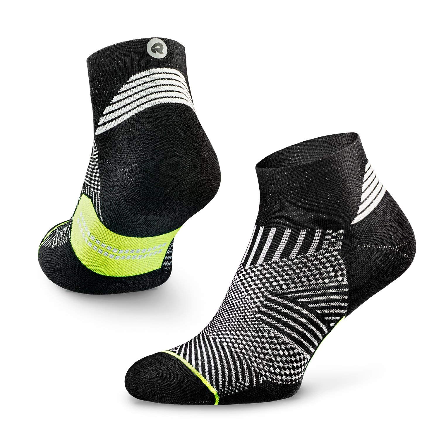Rockay Flare Running Socks for Men and Women, Cushion, Quarter Cut, Arch Support, 100% Recycled, Anti-Odor (1 Pair)