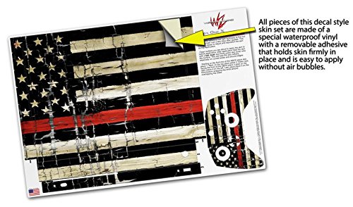 WraptorSkinz Decal Vinyl Skin Wrap Compatible with Xbox One X Console and Controller - Painted Faded and Cracked Red Line USA American Flag