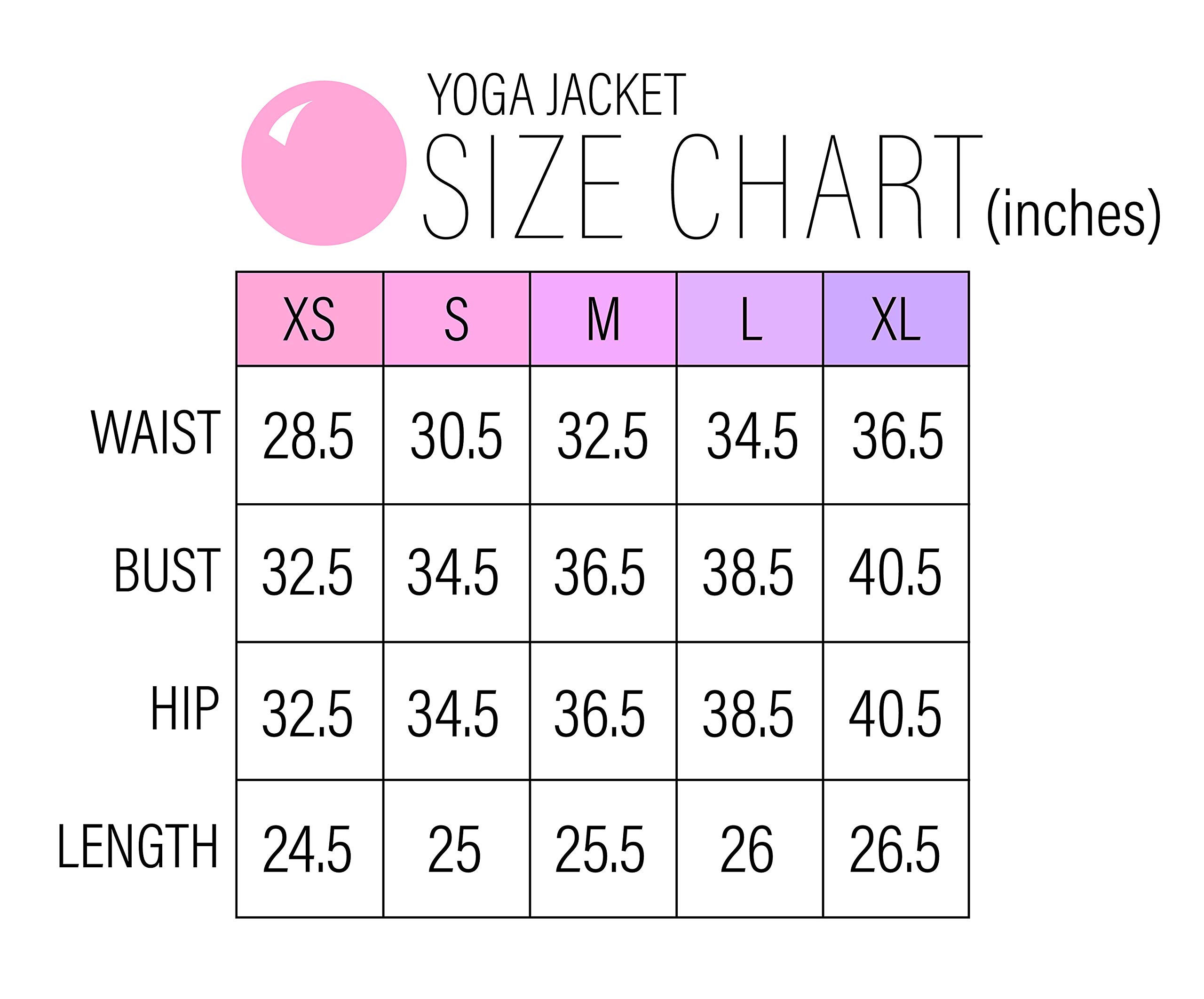 Yogalicious Womens Ultra Soft Lightweight Full Zip Yoga Jacket with Zipper Pockets - Black - Large