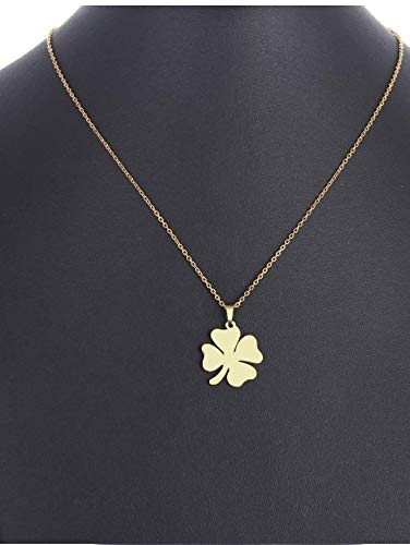 Stainless Steel Weed necklace (Gold)