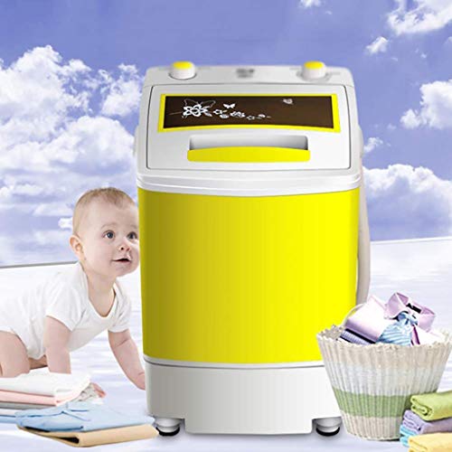 Yellow Washing Machine,Portable Washing Machine for Compact Capacity, Spin Combo Dorms Apartments College Rooms
