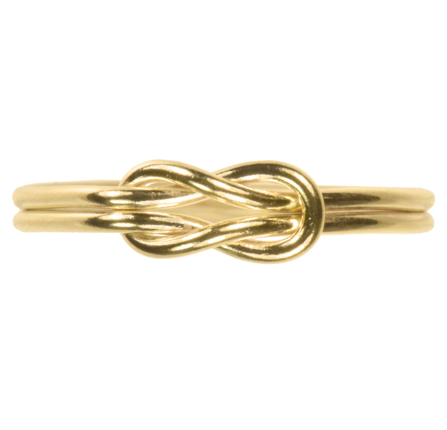 uGems 14K Gold Filled Double Long Love Knot Ring Size 5