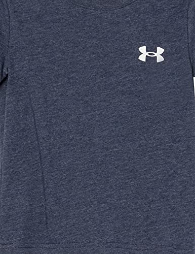 Under Armour Boys' Elite Short Sleeve T-Shirt, Stylish Crew Neckline & Fuller Cut for Complete Comfort, Midnight Navy SP22, 7