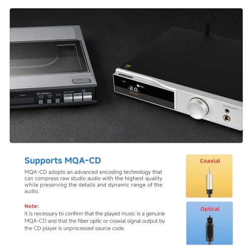 SMSL DO300EX HiFi Full Balanced Headphone Amplifier, AK4191 AK4499EX XU316 Desktop MQA DAC Amp, USB/OPT/COAX/I2S Input RCA/XLR Output 4.4mm/6.35mm Jack Home Audio Preamplifier (Silver)