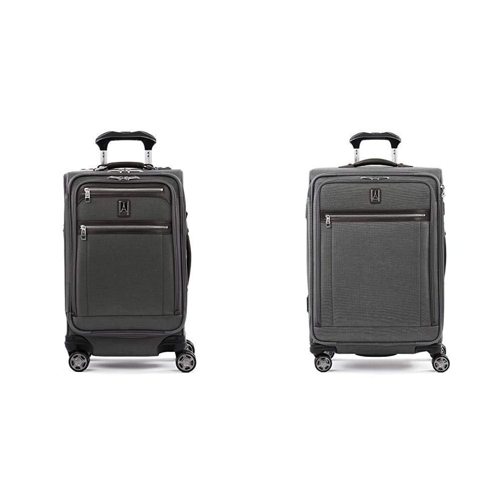 Travelpro Platinum Elite-Softside Expandable Spinner Wheel Luggage, Vintage Grey, 2-Piece Set (21/25)