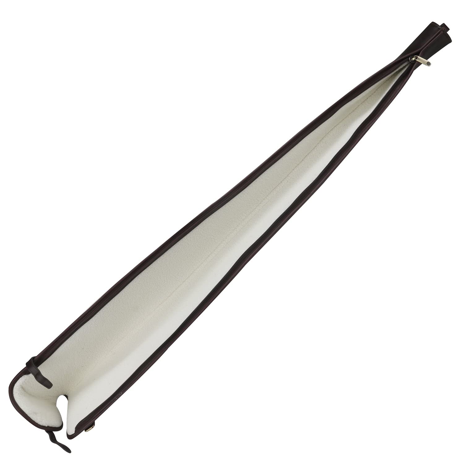 TOURBON Rifle Gun Case Soft Faux Fleece Padded 50" Shotgun Bag Slip - Canvas and Leather