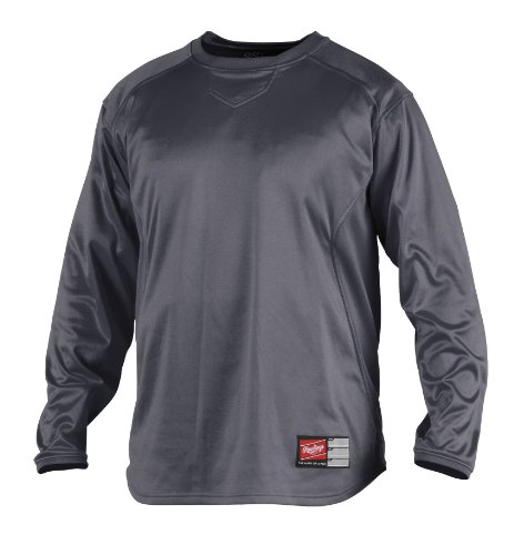 Rawlings Youth Dugout Fleece Pullover (Grey, Large)