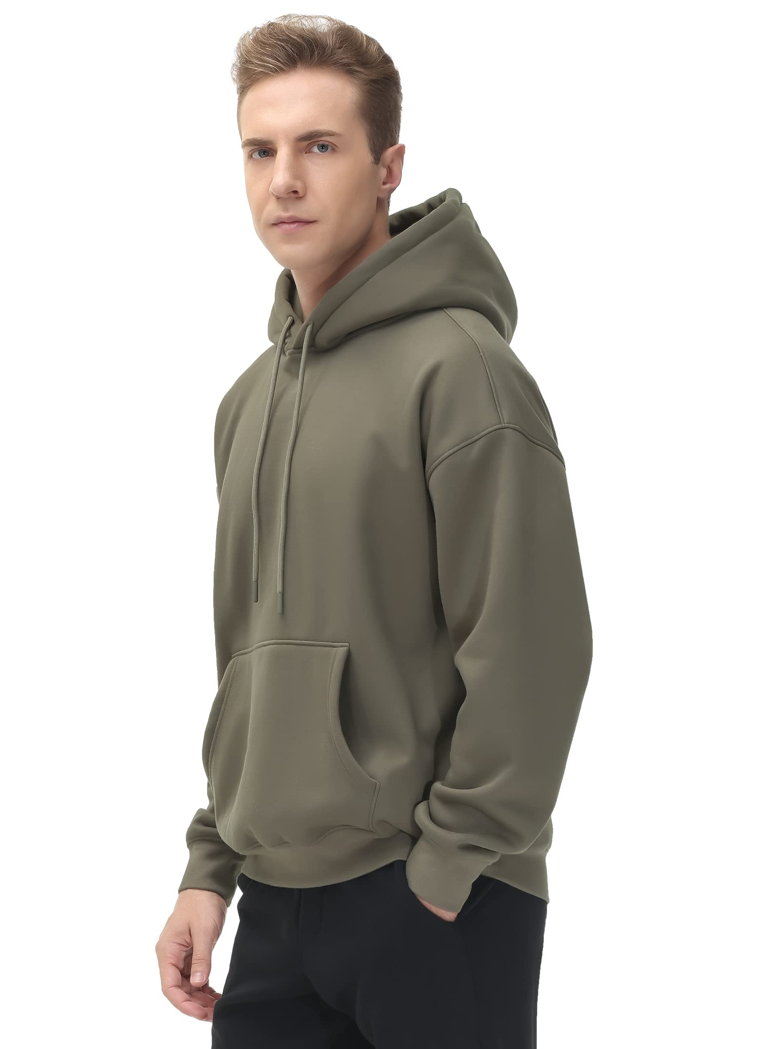 THE GYM PEOPLE Men's Fleece Pullover Hoodie Loose Fit Ultra Soft Hooded Sweatshirt With Pockets Grey