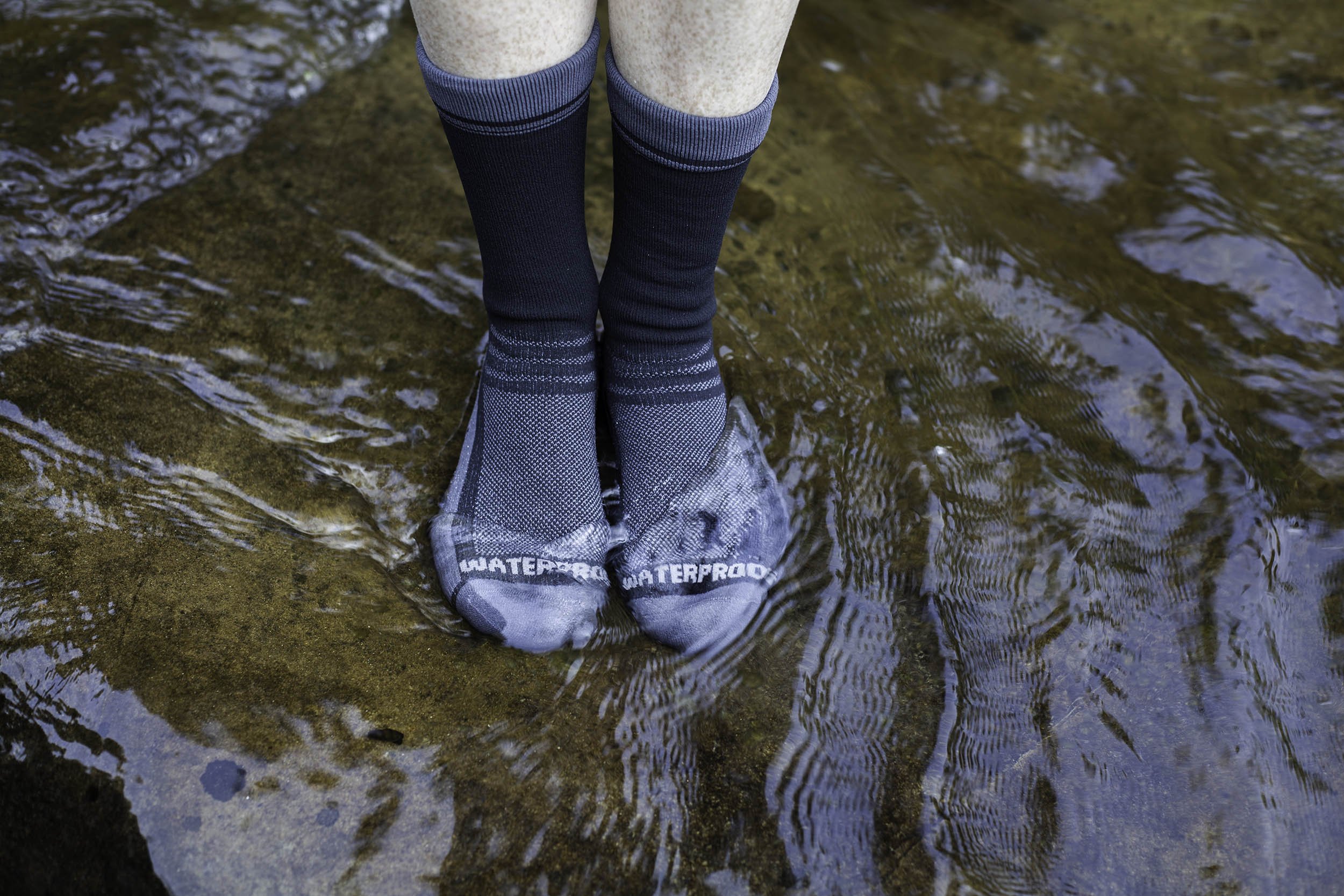 Showers Pass Waterproof Crosspoint WP Crew Sock, Chili Red, L/XL.