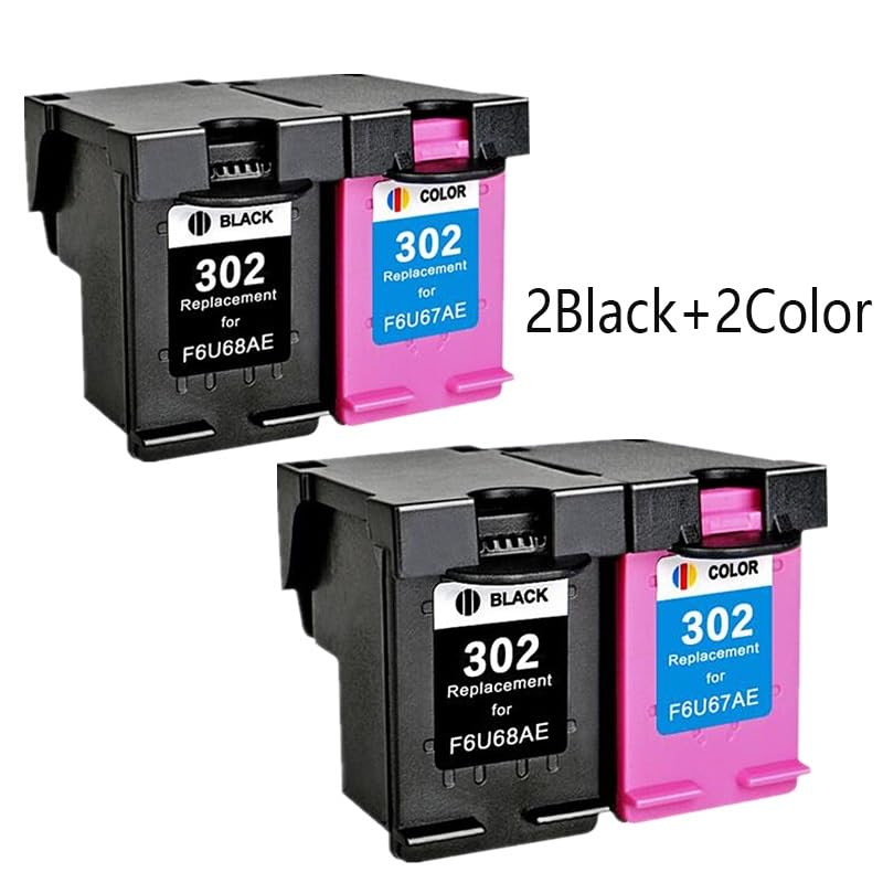 Shine-Tron OEM 302XL Replacement Cartridge Replacement for (for) H-P 302 HP302 XL Ink Cartridge for Desk-J-ET 1110 1111 1112 2130 2131 Printer Replacement