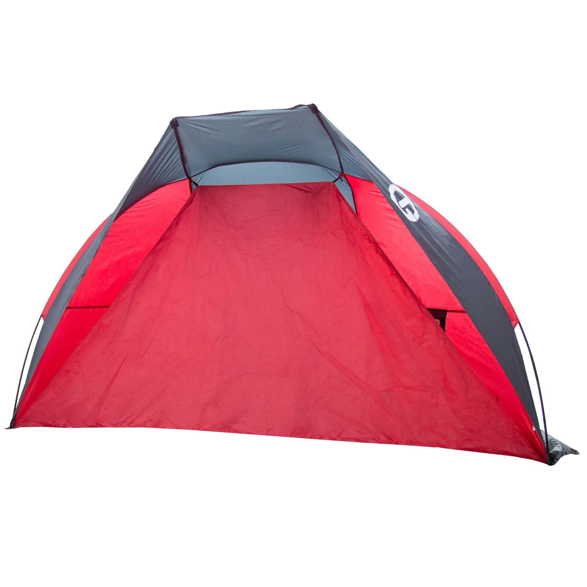 Tahoe Gear Cruz Bay Polyester Summer Sun Shelter and Beach Shade Tent Canopy, withstands Light Rain and Winds up to 25 Miles per Hour, Coral Red