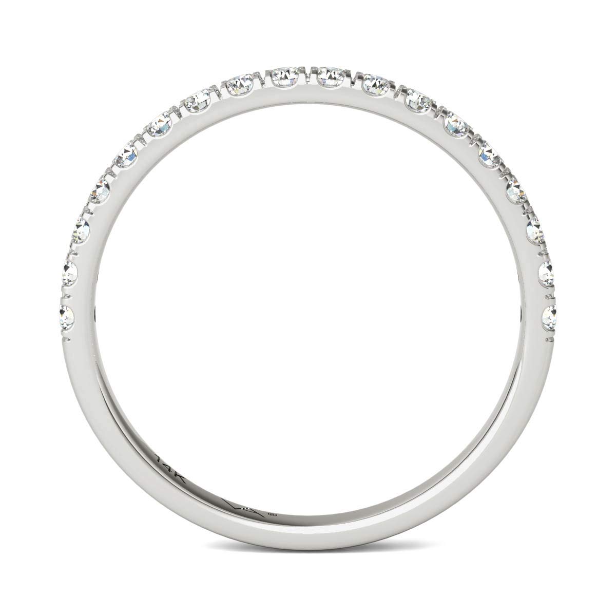 VAARYA 1/3 Ctw GH/SI2-I1 AGS Certified 14K White Gold Natural Diamonds Wedding Band