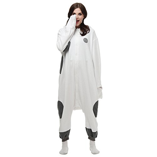 TSMY Halloween Costume Adult Unisex Baymax Onesie Pajamas White Large