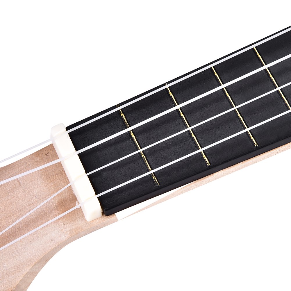 Ukulele DIY Kit Set,21 Inch 4 String Basswood Mahogany Ukulele Kit For Beginners with Unique Design Pattern (Heart)