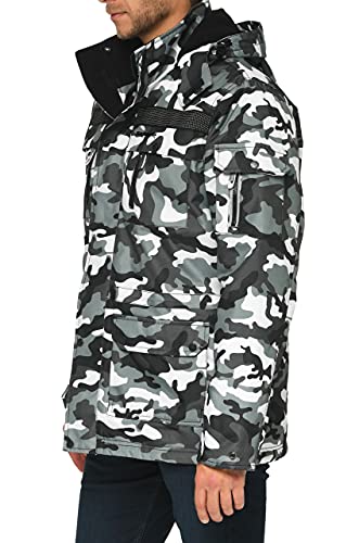 SkiGear Men's Performance Tundra Jacket With Added Visibility, A6 Camo Black, Medium