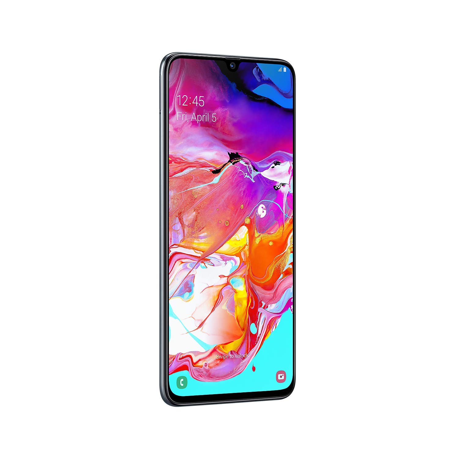 SAMSUNG Galaxy A70 SM-A705F/DS Dual-SIM (128GB ROM, 6GB RAM, 6.7-Inch, GSM Only, No CDMA) Factory Unlocked 4G/LTE Smartphone - International Version (Black)