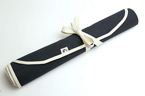 Yoshihiro Cotton Knife Pouch/bag Japanese Sushi Chef Knife Accessories (6 Slots) (Dark Navy)