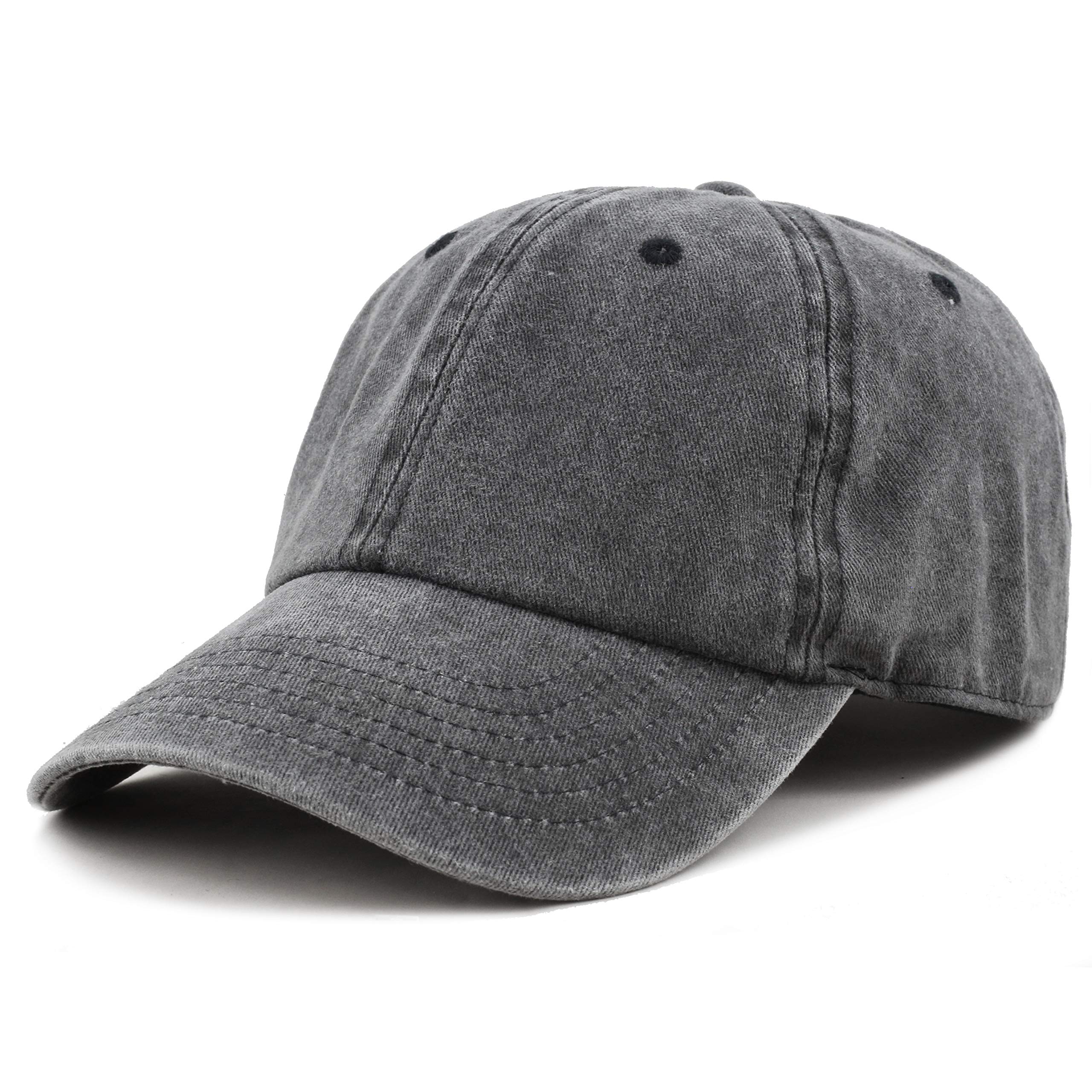 The Hat Depot 100% Cotton Pigment Dyed Low Profile Dad Hat Six Panel Cap (2. Green/Khaki)