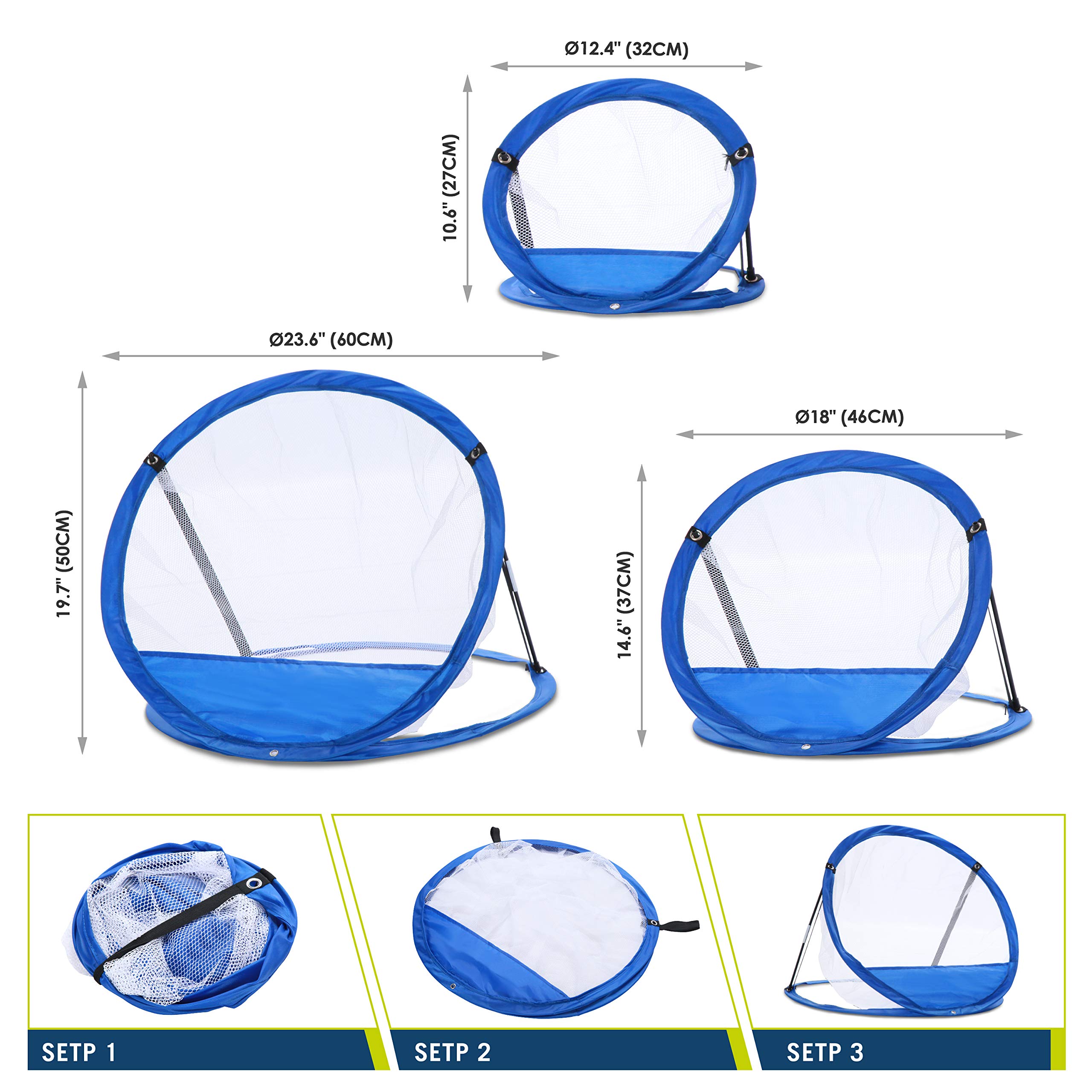 Tri Great USA CORP Golf Net Practice Equipment, Training Gear & Aids | Home, Office Sport Games, Gifts for Husband/Boyfriend (3-Pc. Combo Set)