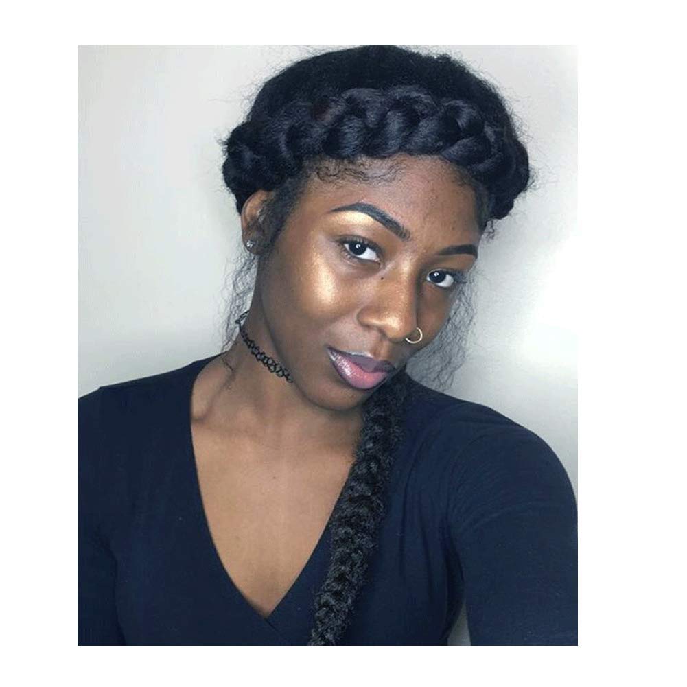 TOECWEGR Hair Braided Headband Classic Chunky Wide Thick Plaited Braids Elastic Stretch Syntheti Buckling Hairpiece Braid Headband