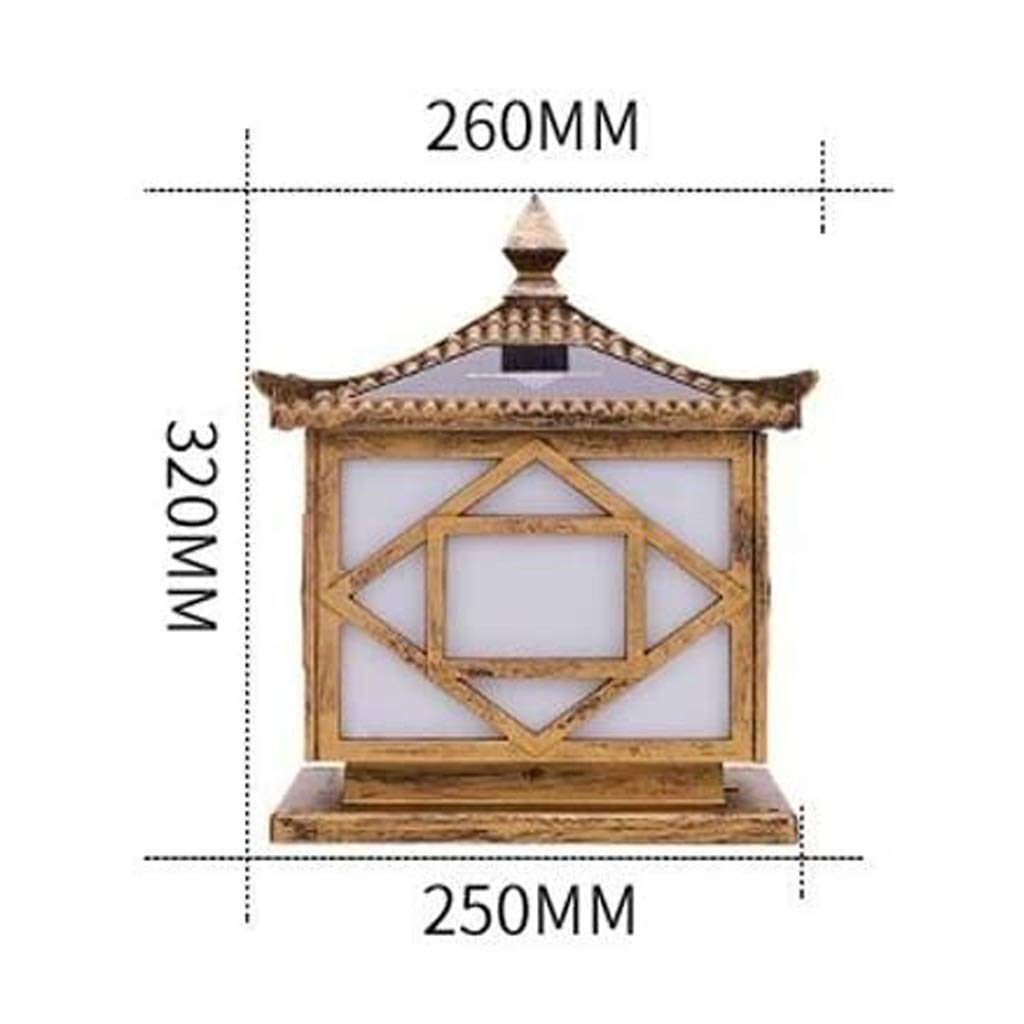 XMMDD Solar Lights, Outdoor Garden Lights, Home Gate Pillar Lights, Outdoor Garden Pillar Headlights