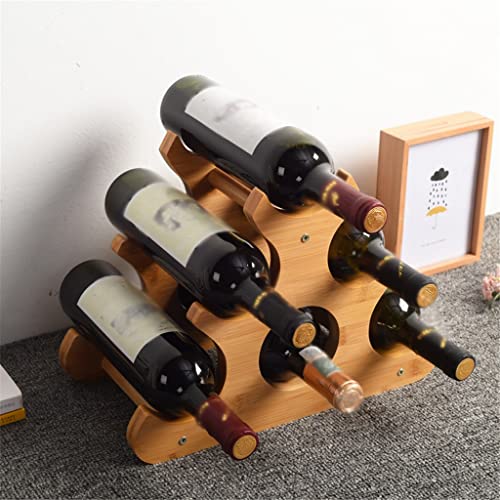 WENLII Wooden Wine Rack Decoration Desktop Wine Bottle Storage Rack Wine Cellar Wine Rack Wooden Wine Rack