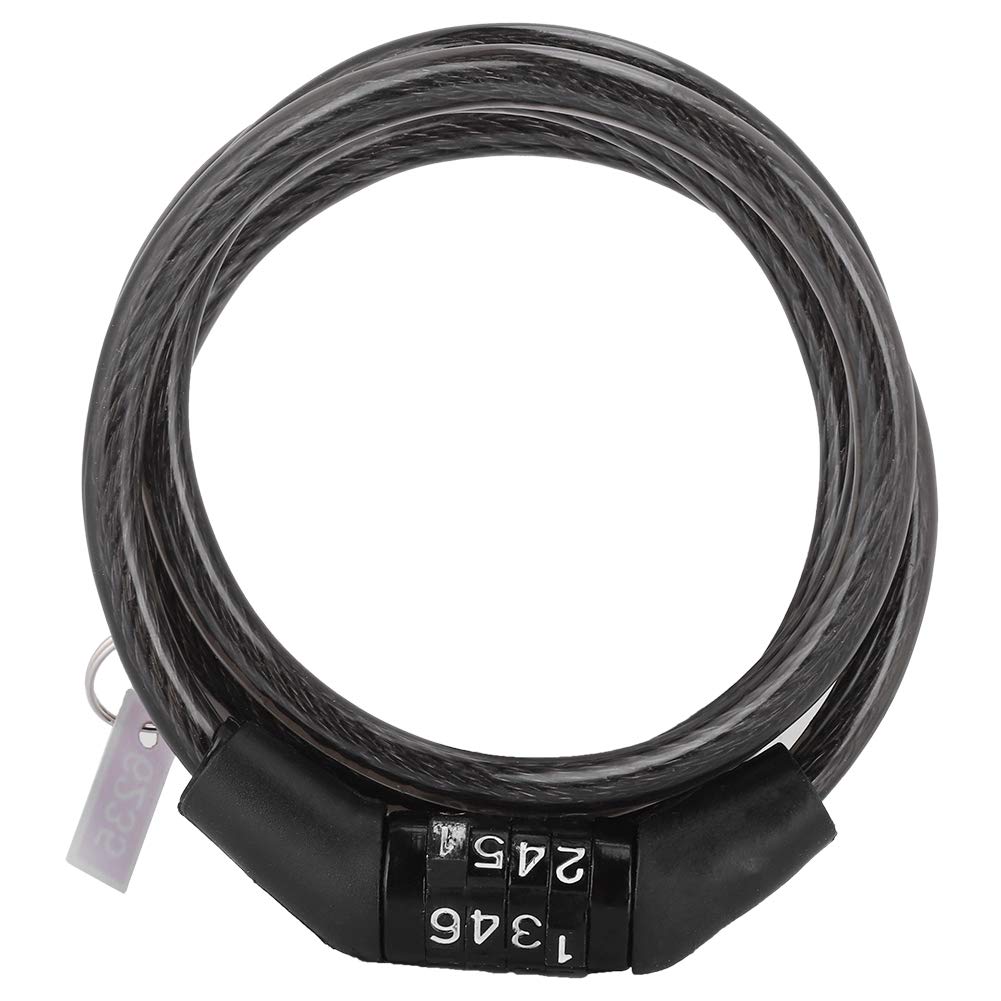 Steel Cable Bicycle Lock, Keyless Fixed Password Anti-theft Bike Lock, Waterproof Anti-rust Durable Chain Lock for Bicycle Motorcycle Door