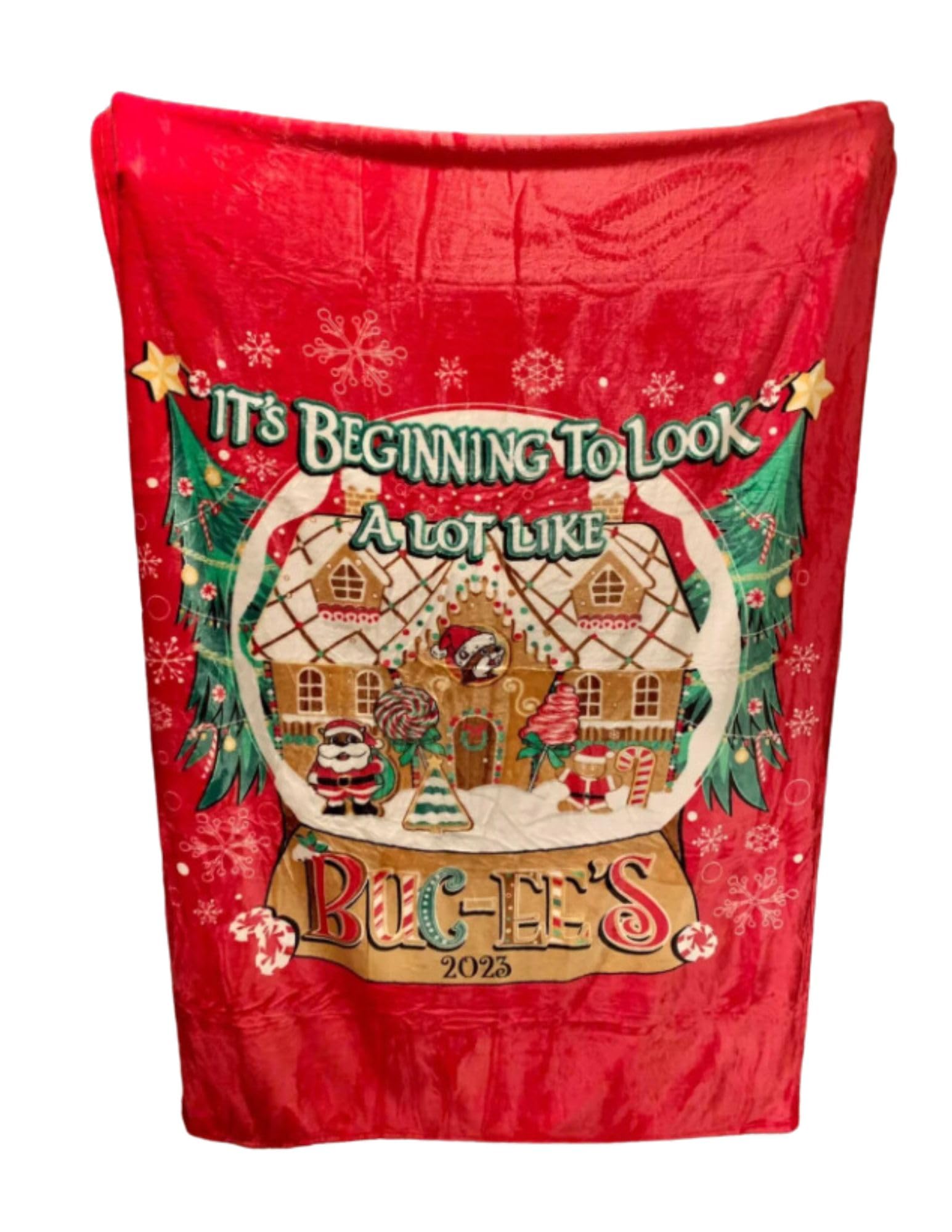 Snowglobe Christmas BUC-ee's Super Soft Blanket, for Children and Adults, Polyester 50"x70"