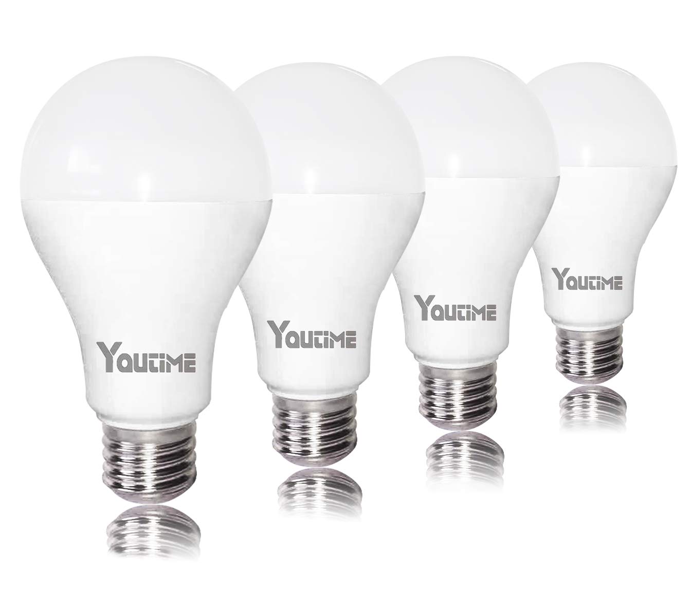 Youtime Led Light Bulb 150 Watt Equivalent, Standard 20W A21 2200Lumens 5000K Daylight E26 Medium Screw Base Super Bright Light Bulb for Brightest Home Lighting 4Pack