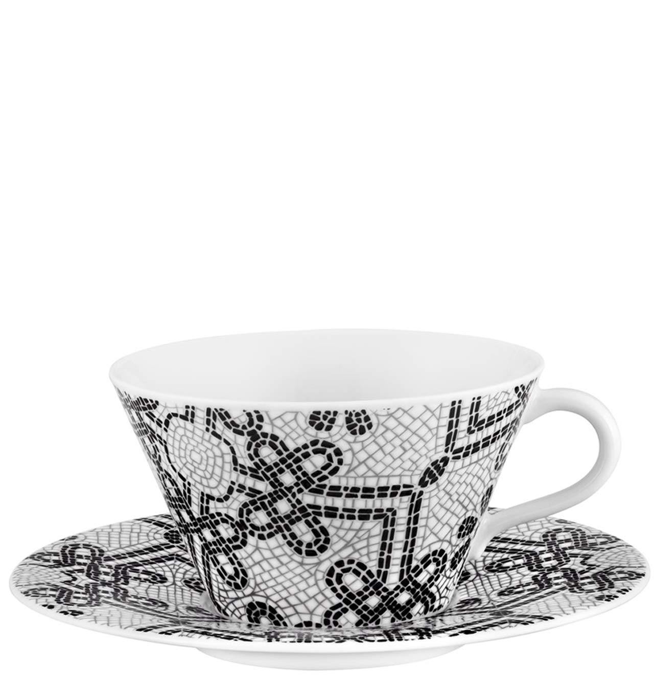 Vista Alegre Porcelain Portuguese Cobblestone Tea Cups & Saucers Set of 2