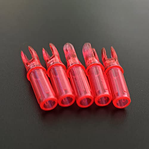 ZZYB 50pcs Archery Insert Nock Pins Plastic Arrow Nocks Replacement Arrow Nocks fit Inner Diameter 6.2mm Arrow Shaft (Red 2)