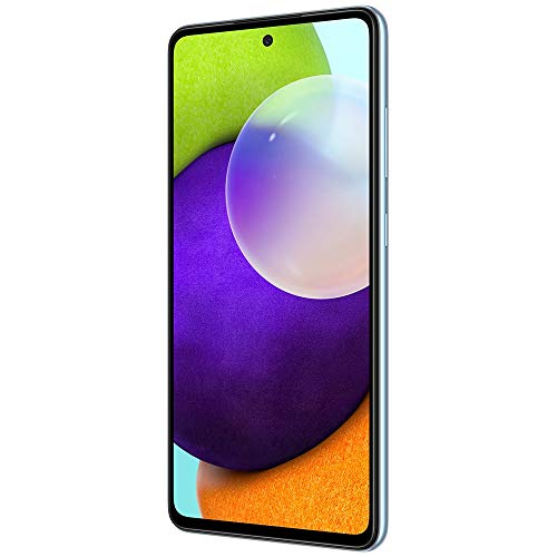 Samsung Galaxy A52 (128GB, 6GB) 6.5" Super AMOLED 90Hz Display, 64MP Quad Camera, All Day Battery, Dual SIM GSM Unlocked (US + Global) 4G Volte A325M/DS (Fast Car Charger Bundle, Awesome Blue)