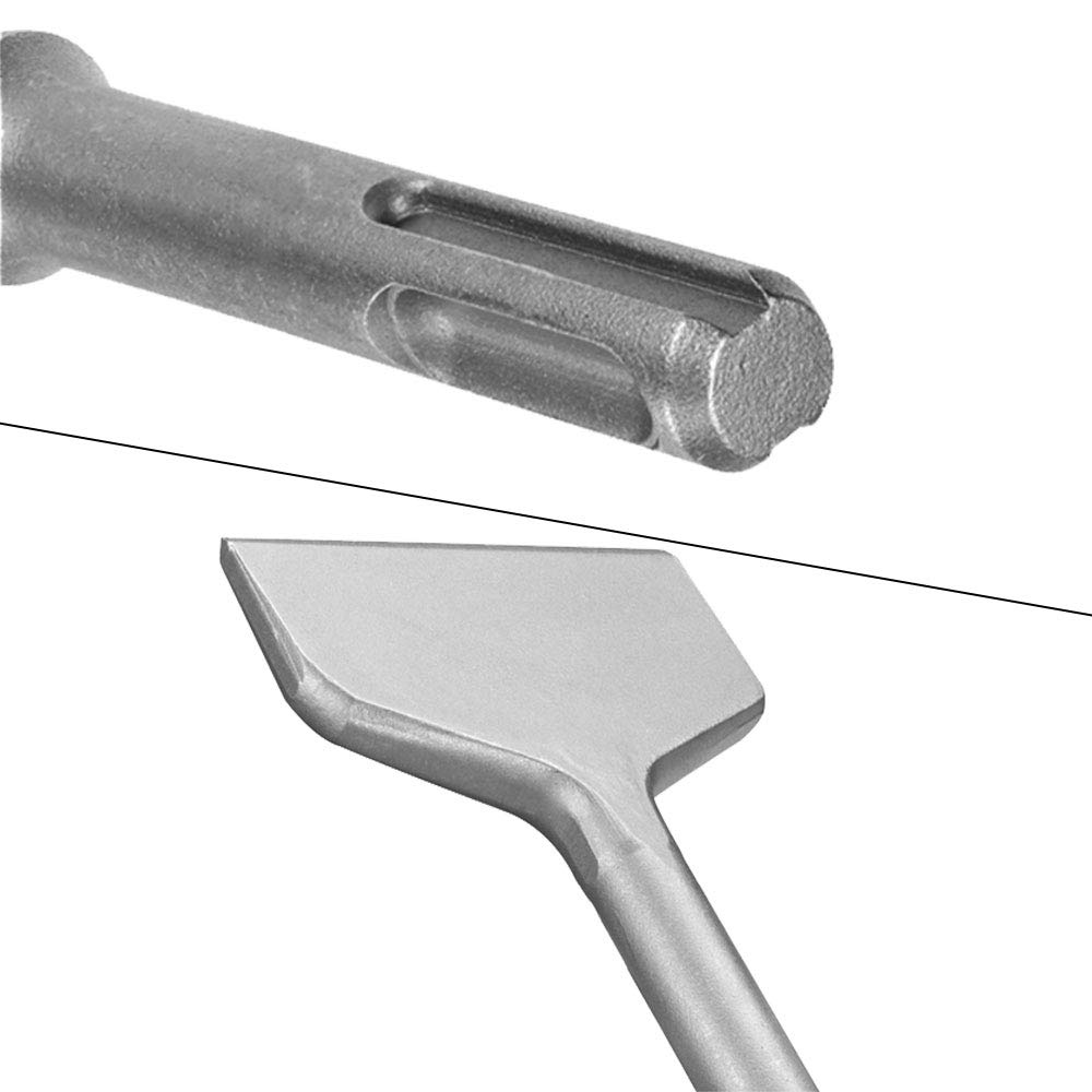 Wide Tile & Thinset Chisel, 3" x 10" Wall and Floor Scraper Shank for SDS-Plus Rotary and Demolition Hammers
