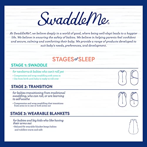 SwaddleMe Original Swaddle – Size Large, 3-6 Months, 2-Pack (Peaks & Points)