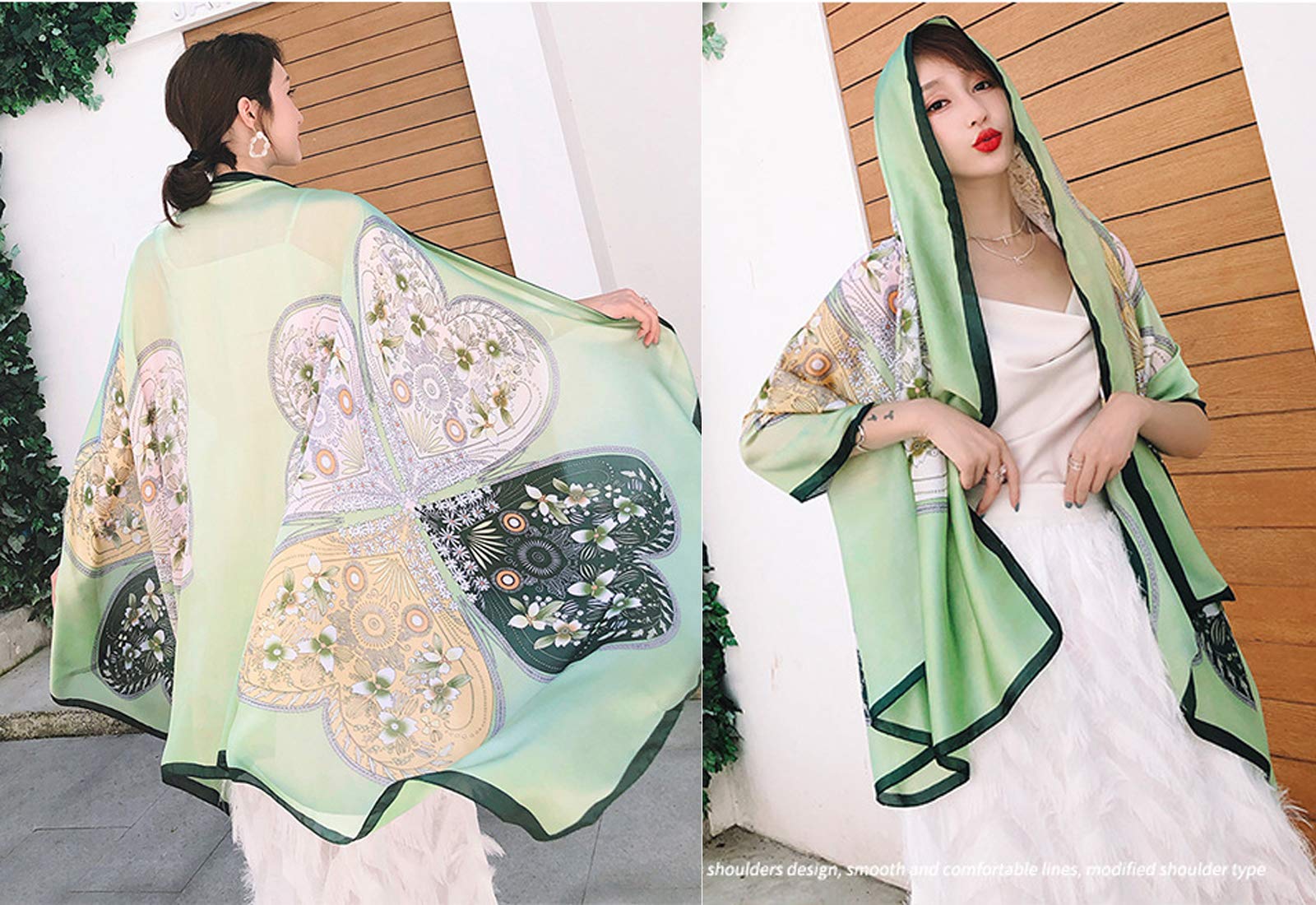 YMXHHB Fashion Scarves Scarf Silk Feeling Scarves Long Lightweight Sunscreen Shawls for Women (Y16)