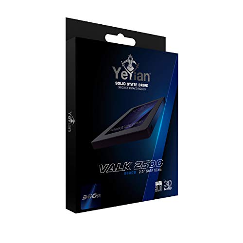 YEYIAN Valk 960GB 2.5 Inch 3D NAND 6GB/s SATA Gen 3 Internal SSD, 550MB/s Read 480MB/s Write, Compact Serial ATA I/II/III Solid State Drive, 1.5 Million Hours MTBT, NOM FCC CE ROHS Certified, Black