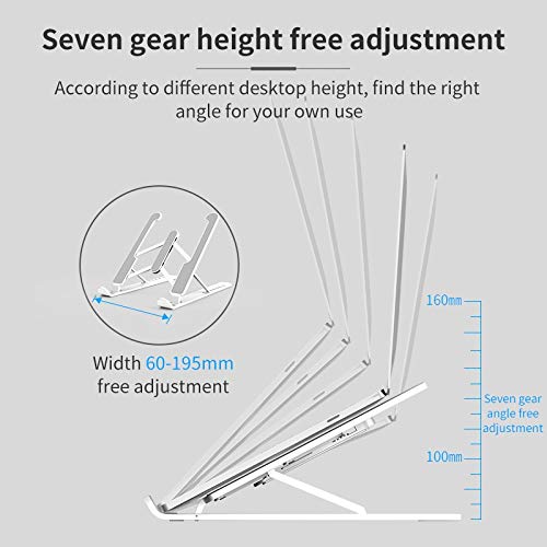 WXBDD Laptop Stand Portable Heights Adjustable Desktop Ventilated Cooling Holder Folding for Notebook Stand (Color : D)