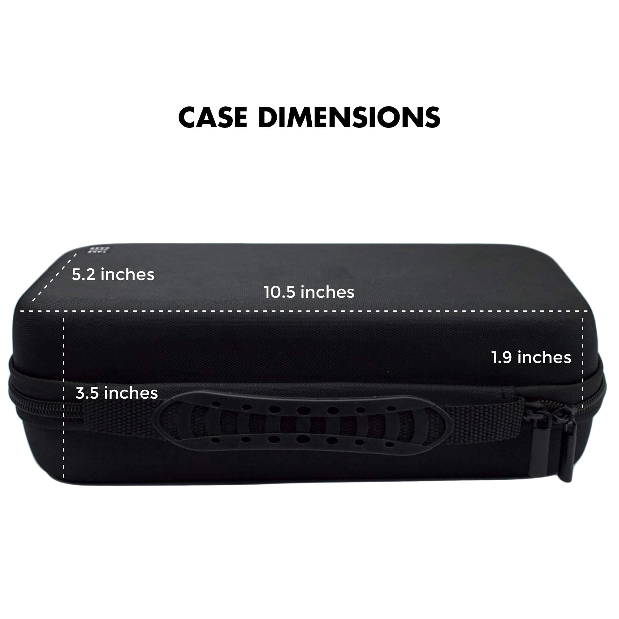 TakeCase Carrying Case for Nintendo Switch and New OLED - Protective Hard Case Includes Pouch That Fits Adapter/Charger, Accessories and 19 Games Storage - Perfect for Travel - Black