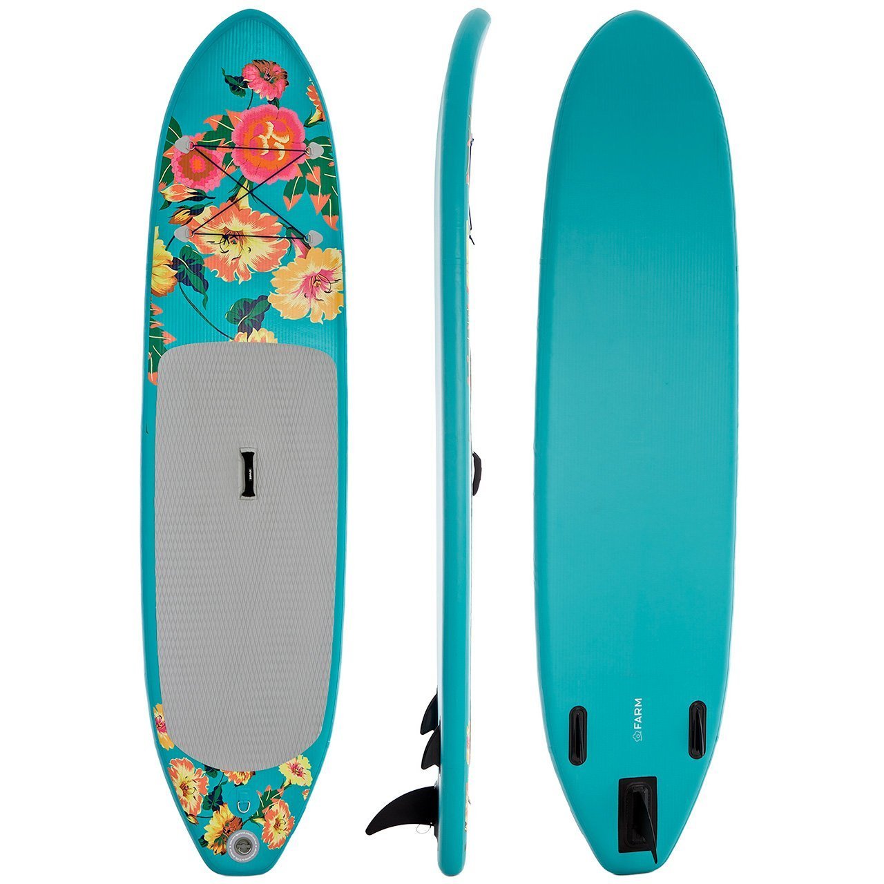 Supflex iSUP 10" Flowery Edition Inflatable Stand Up Paddle Board Package - Board, HP, Bag, Paddle & Free Leash