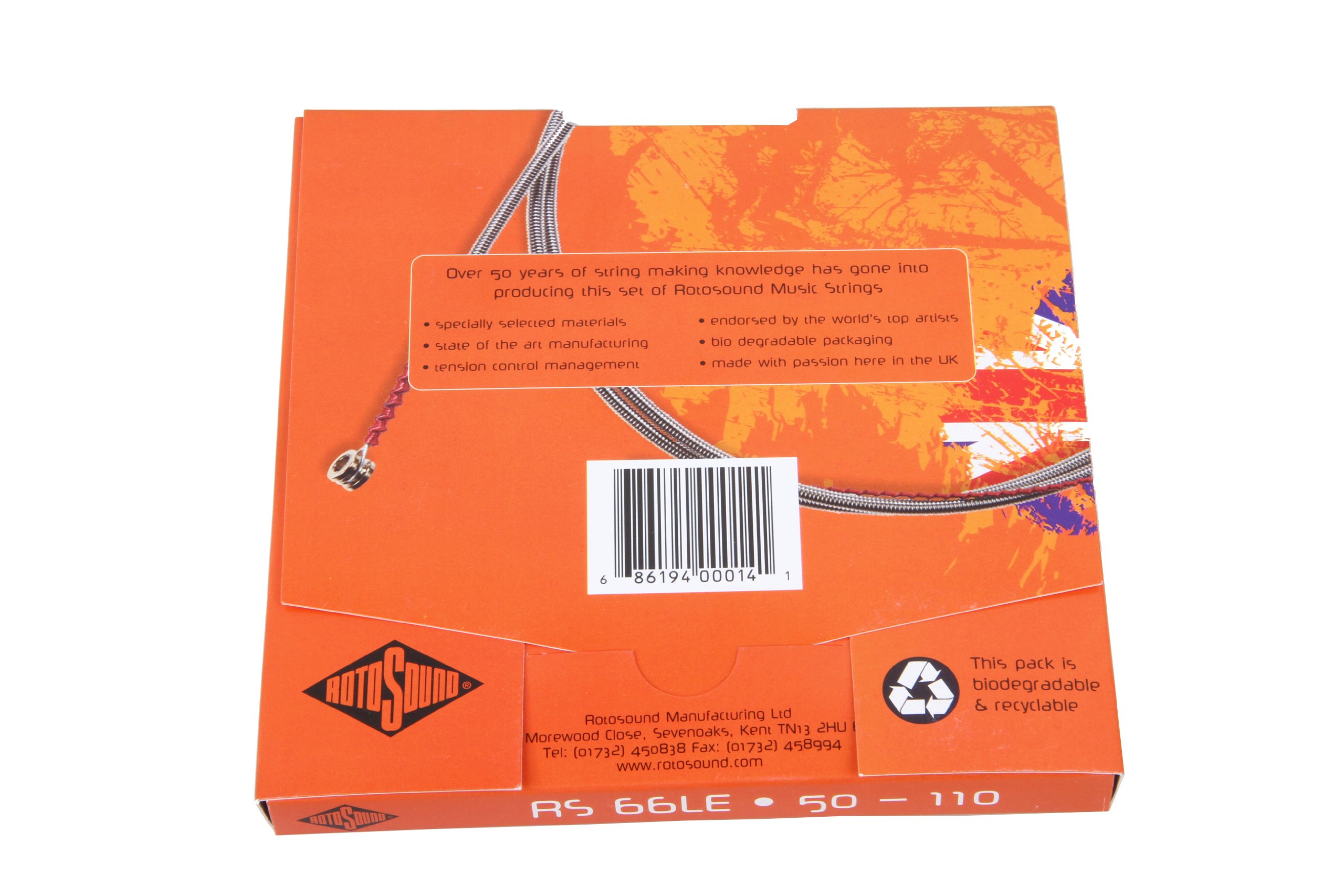 Rotosound RS66LE Swing Bass 66 Stainless Steel Bass Guitar Strings (50 70 85 110)