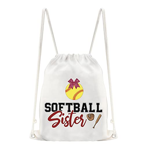 WCGXKO Softball Gift Softball Sister Backpack Softball Team Gift Girls Softball Enthusiasts Softball-Themed Gifts (Softball Backpack)