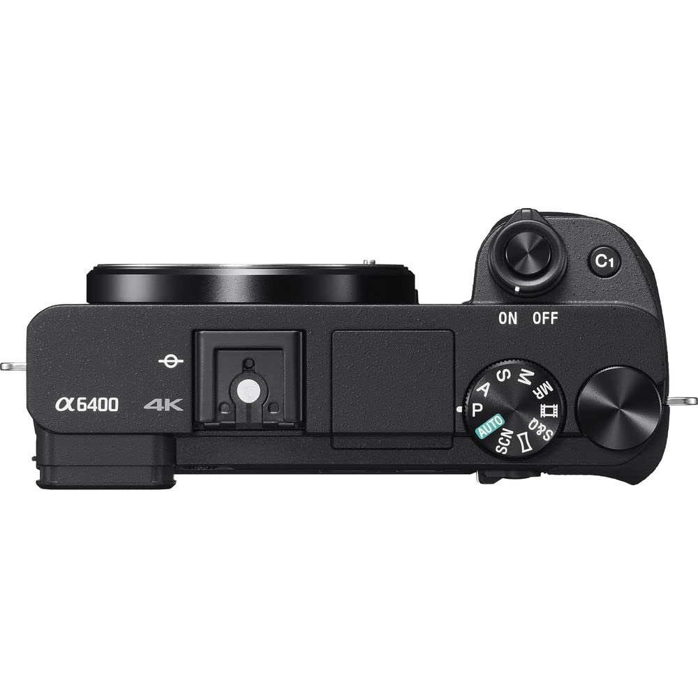 Sony a6400 Mirrorless Camera with 16-50mm Lens Bundled with Camera Bag + 64GB Memory Card + UV Filter + Cap Keeper + 5 Piece Cleaning Kit + Cleaning Cloth (7 Items)