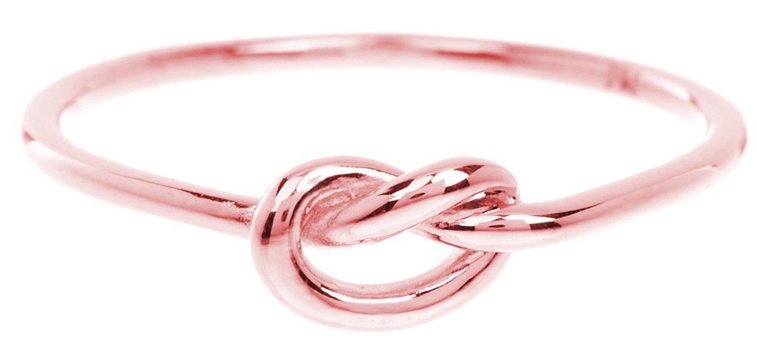 Sterling Forever - Love Knot Ring – Simple and Authentic Relationship Ring for Girlfriend, Wife or Soulmate – Trendy and Unique Ring for Women or Teens